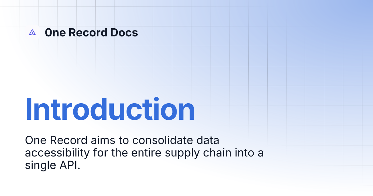 Introduction | 0ne Record Docs